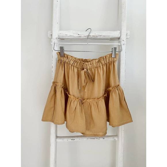Ljc Designs | Shorts | New Ljc Designs Nala Linen Short In Tan | Poshmark